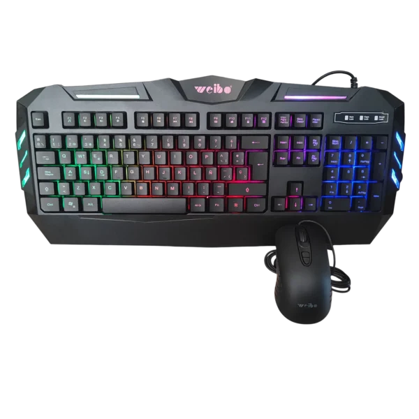Teclado y mouse Gamer Weibo WB-520 RGB USB Negro | FIGZONE